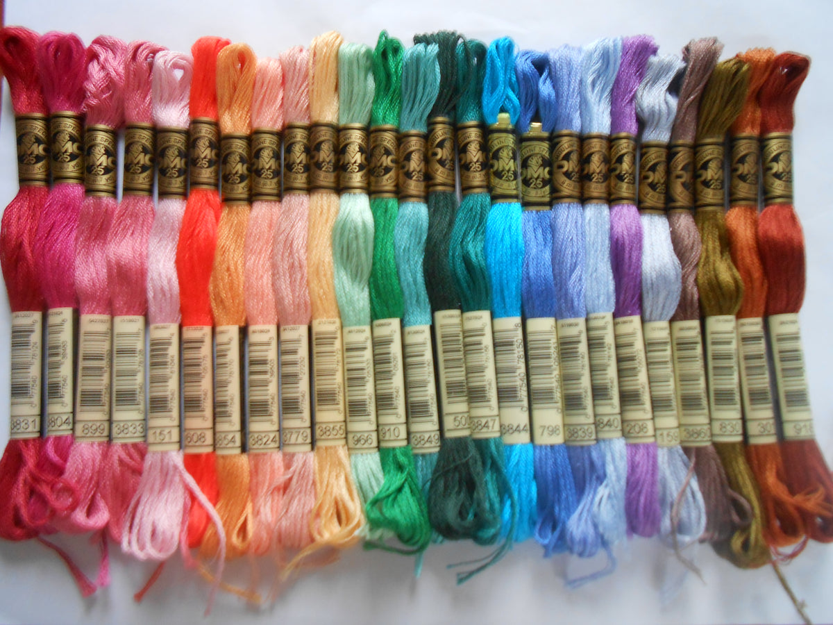 DMC Six Stranded Cotton Threads Pack of 25 EXACT – Tandem Cottage ...